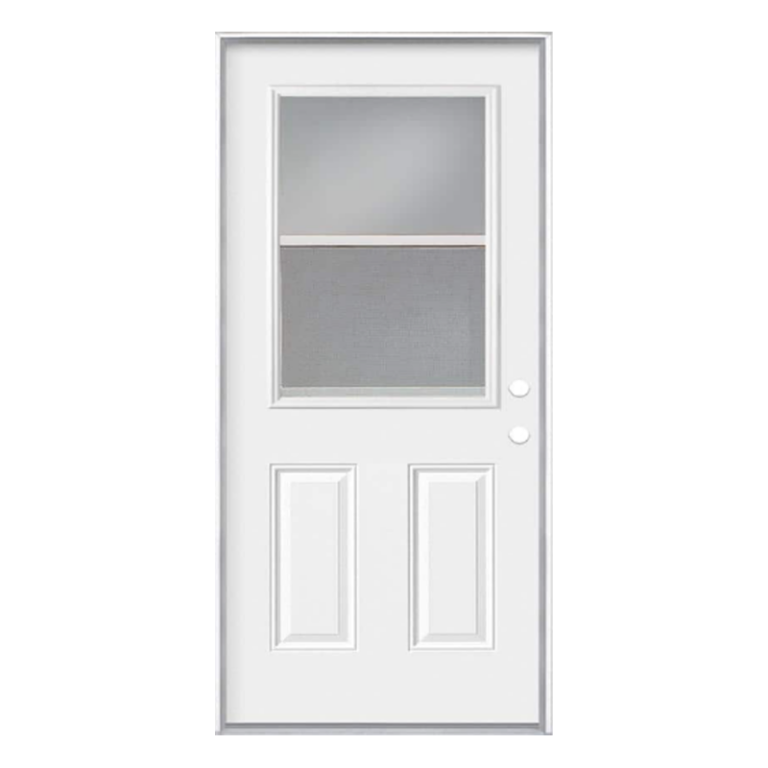 Combination 1/2-Lite Steel Primed & Prehung Exterior Door - Contractors ...
