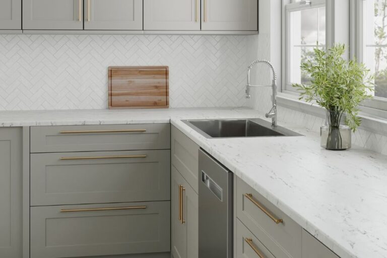 Stretta Alabaster Slate Laminate Countertop - Contractors' Warehouse