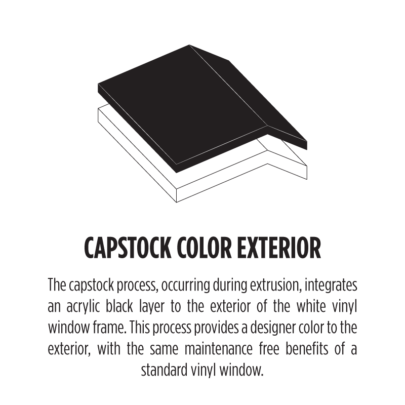 30"x60" Premium 5000 Series Right-Handed Casement Black Window ...